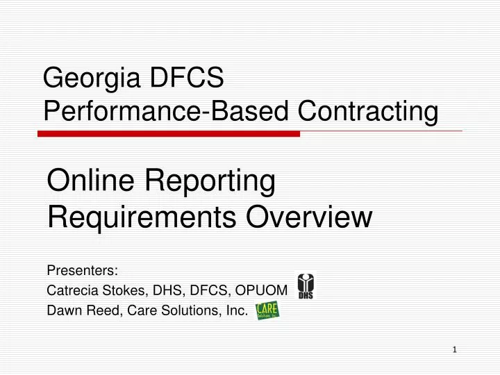 PPT - Georgia DFCS Performance-Based Contracting PowerPoint ...