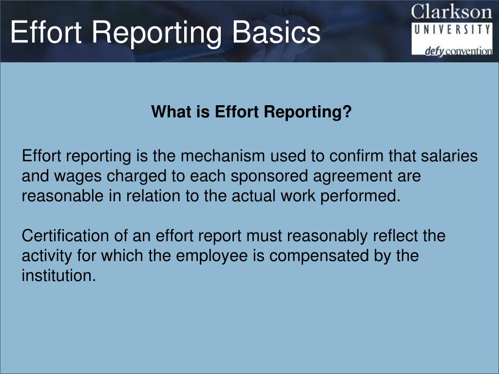 PPT - DIVISION OF RESEARCH Effort Reporting & After-The-Fact Activity ...