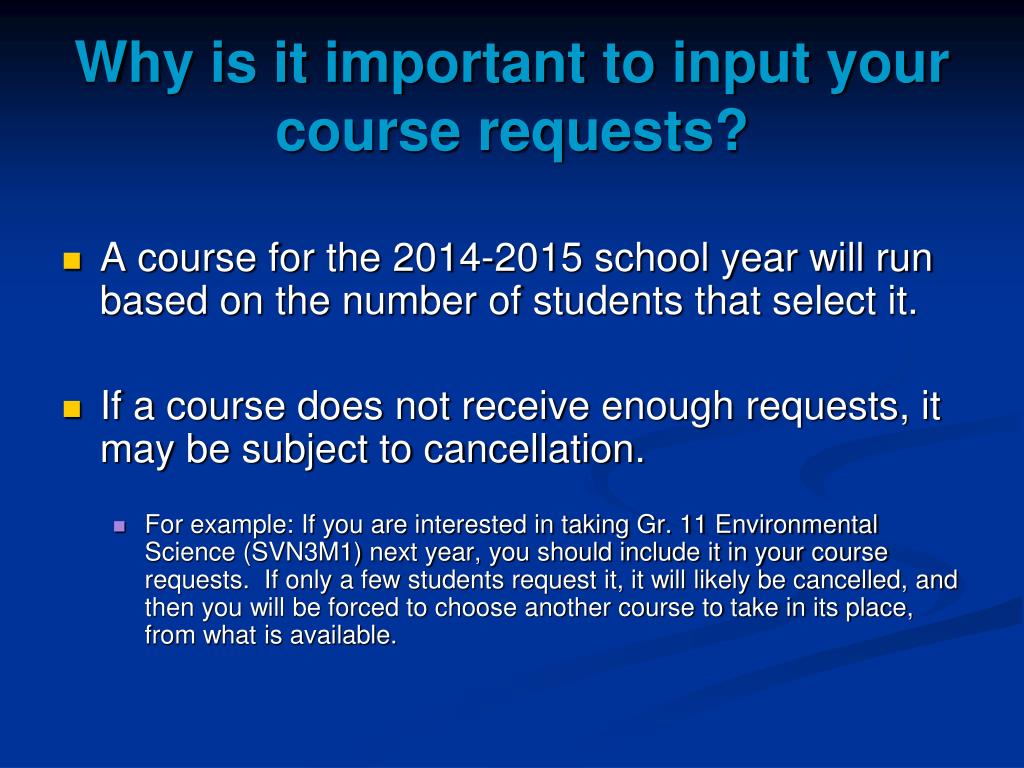 PPT - Course Request Tutorial for 2014-2015 School Year | SCVI High ...