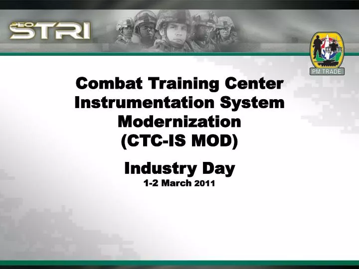 PPT - Combat Training Center Instrumentation System Modernization (CTC ...