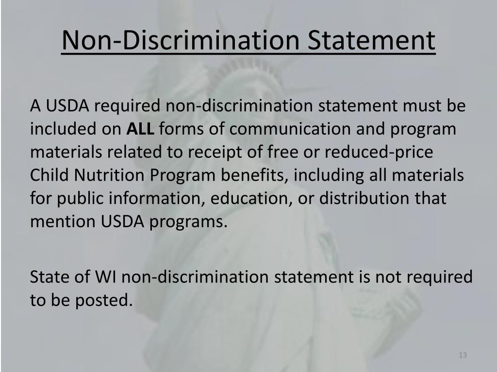 PPT - USDA Civil Rights Training for Front-line Staff School Nutrition ...