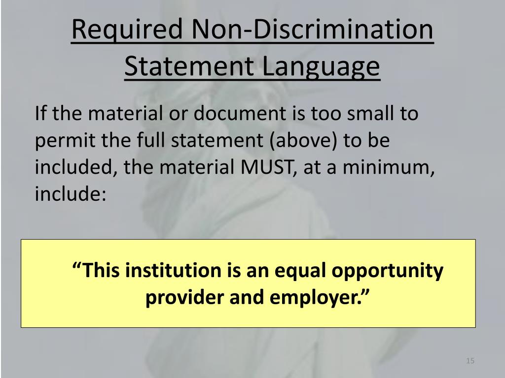 PPT - USDA Civil Rights Training for Front-line Staff School Nutrition ...