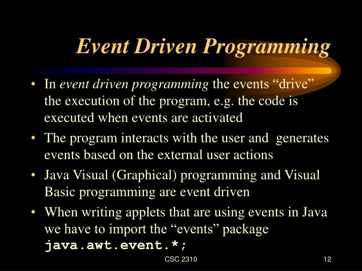 PPT - Event Handling in Java PowerPoint Presentation - ID:6678097