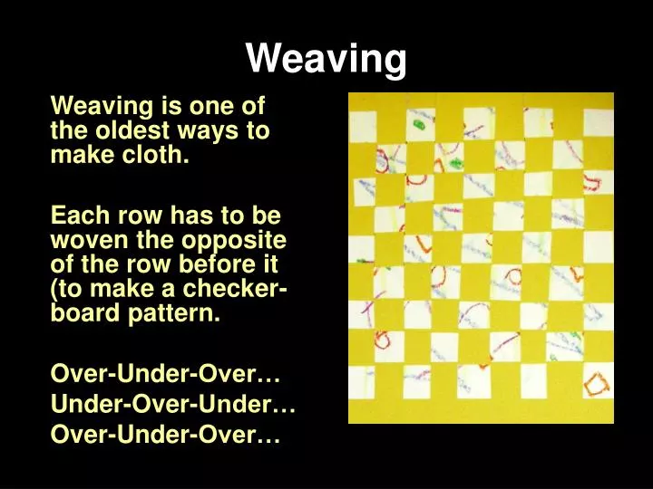 PPT - Weaving PowerPoint Presentation, free download - ID:6678124