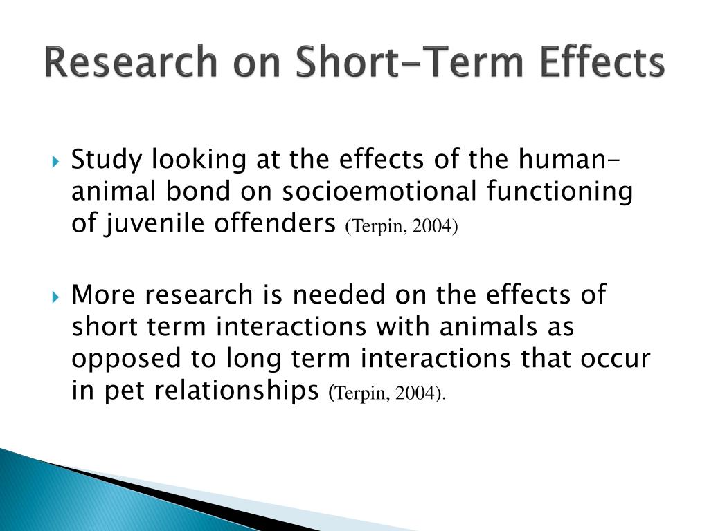 PPT - The Short-Term Effects of Animal Assisted Therapy on Pediatric ...