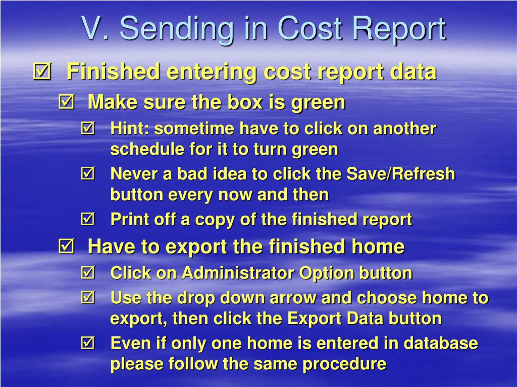 PPT - 2014 Adult Care Cost Report Overview Training Susan Kesler ...