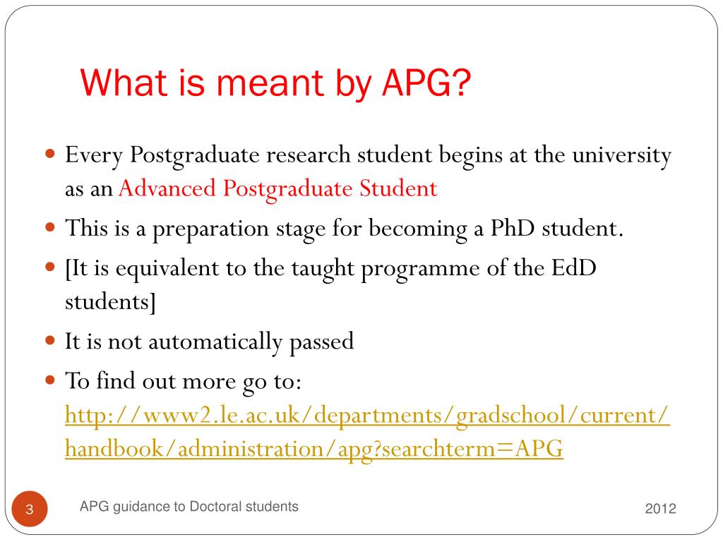 PPT - APG Examination and Success Guidelines for Doctoral Students ...