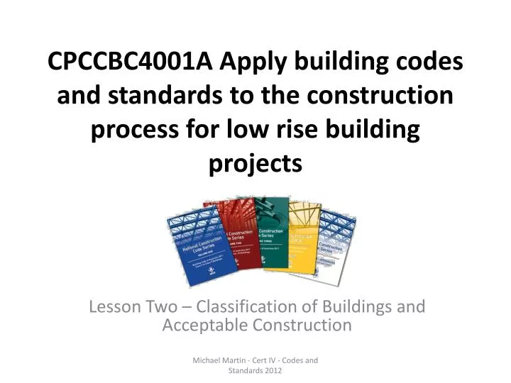 PPT - Lesson Two – Classification of Buildings and Acceptable ...
