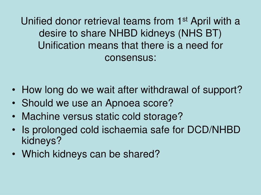 PPT - Transplant of marginal/NHBD kidneys and outcomes: kidney ...