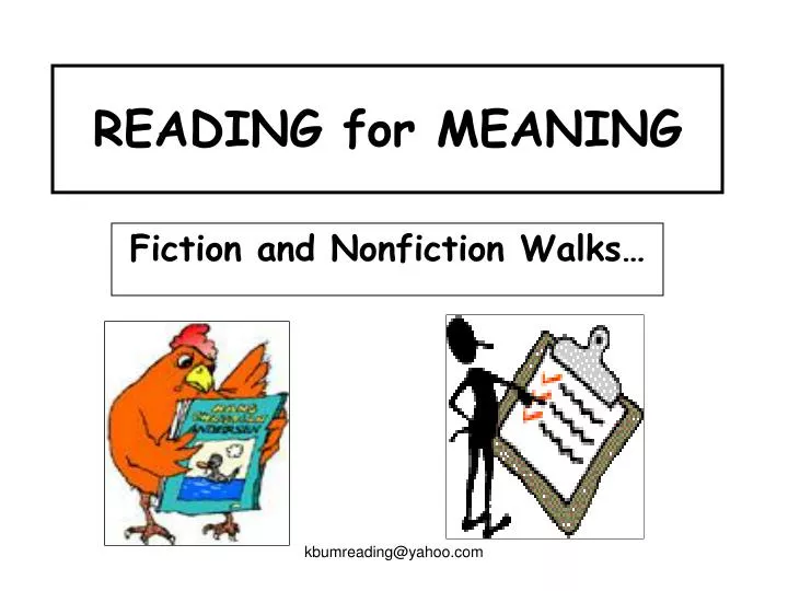 PPT - READING for MEANING PowerPoint Presentation, free download - ID ...