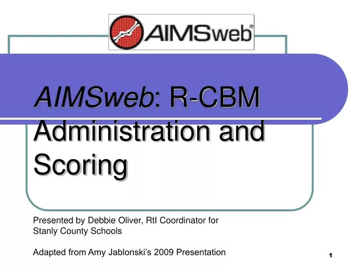 PPT - AIMSweb : R-CBM Administration and Scoring PowerPoint ...