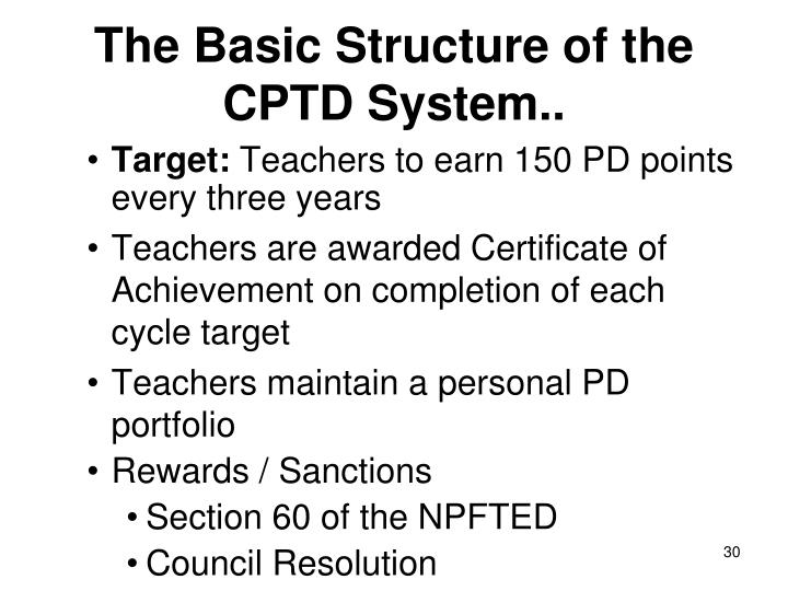 PPT - An Overview of the Continuing Professional Teacher Development ...