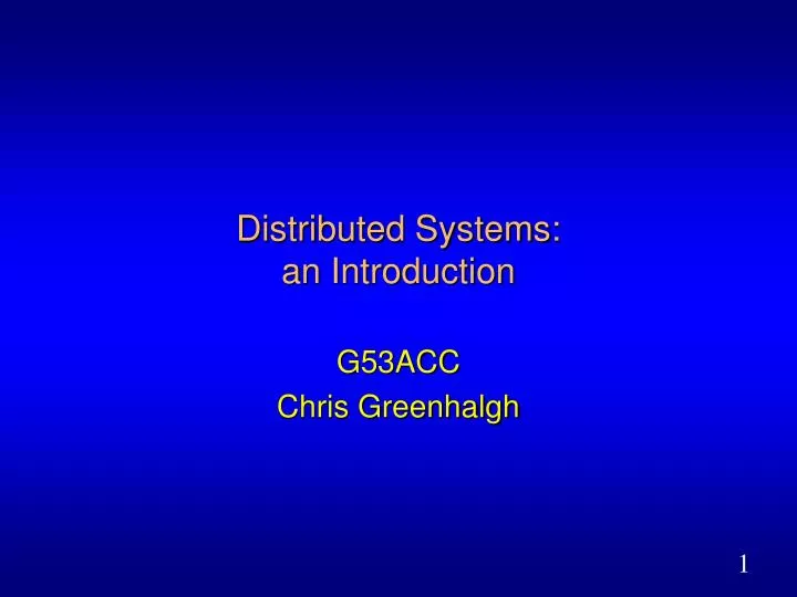 Ppt Distributed Systems An Introduction Powerpoint Presentation 5508