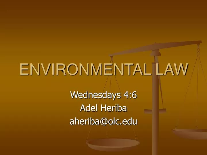 PPT - ENVIRONMENTAL LAW PowerPoint Presentation, free download - ID:6681954