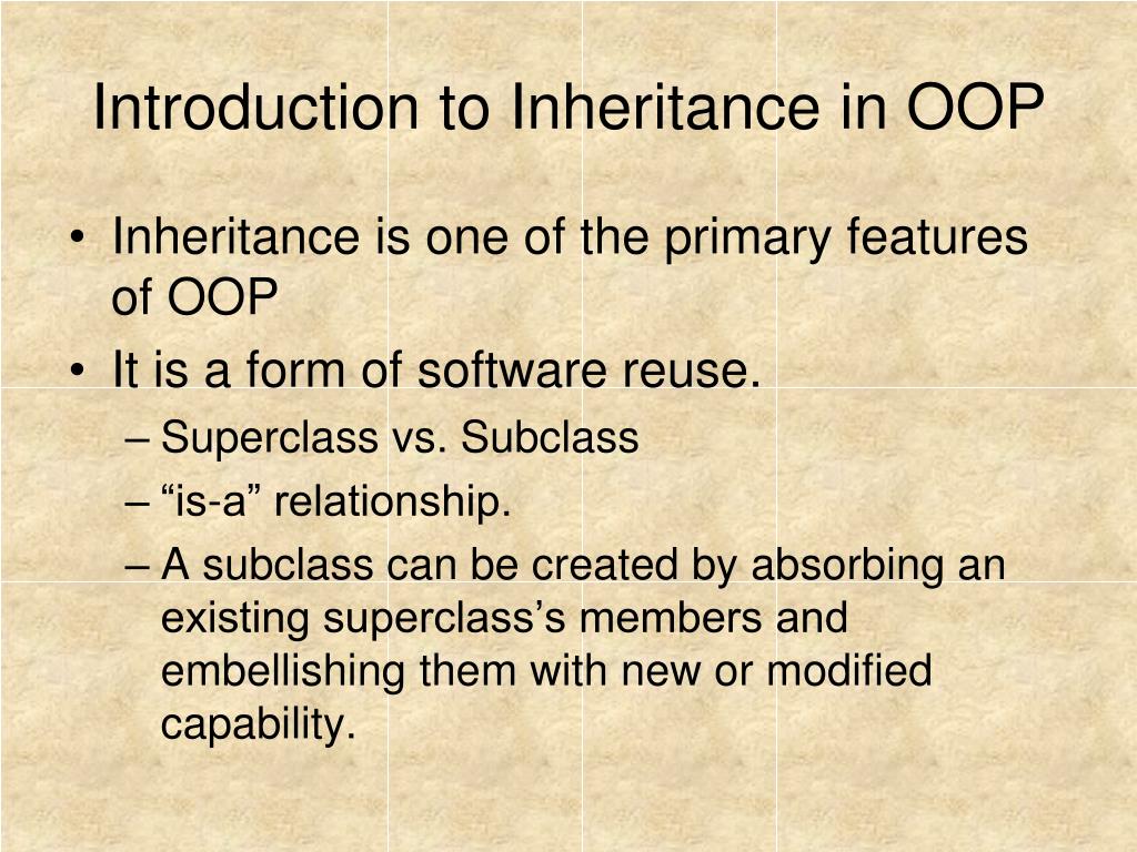 Ppt Cop 3003 Object Oriented Programming Inheritance Powerpoint Presentation Id6682204 7840