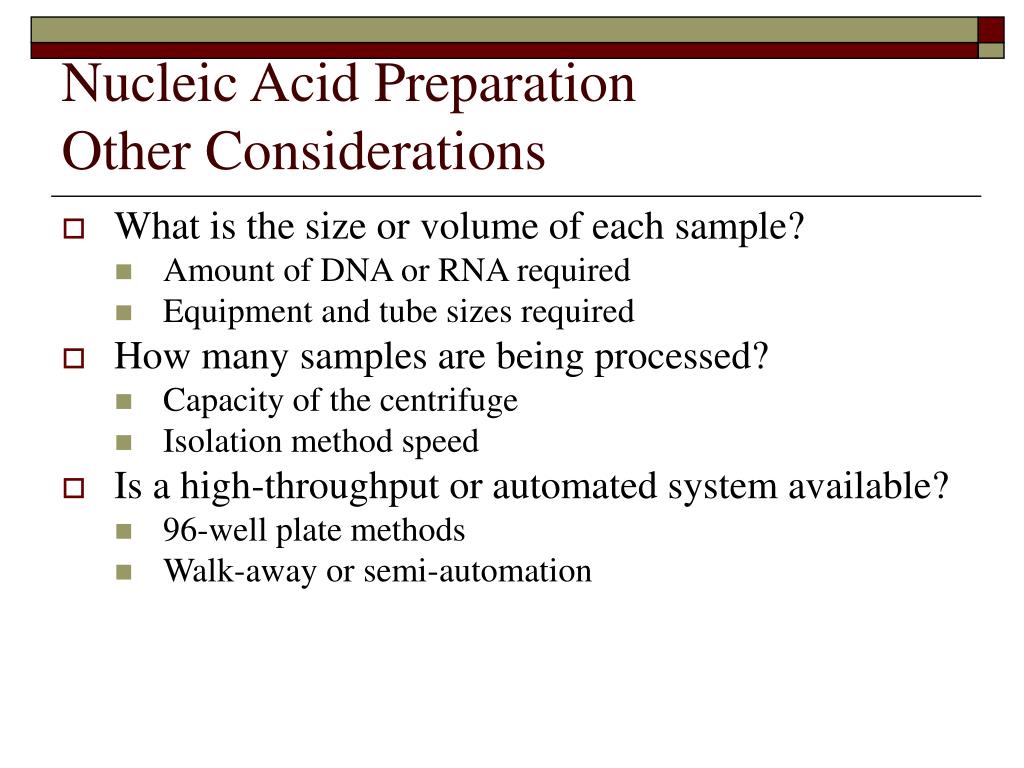 PPT - Isolation and Purification of Nucleic Acids: Sample Processing ... PPT - Isolation and Purification of Nucleic Acids: Sample Processing ...