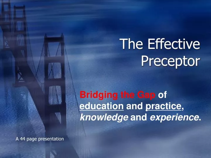 PPT - The Effective Preceptor PowerPoint Presentation, free download ...