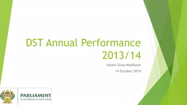 PPT - DST Annual Performance 2013/14 PowerPoint Presentation, free ...