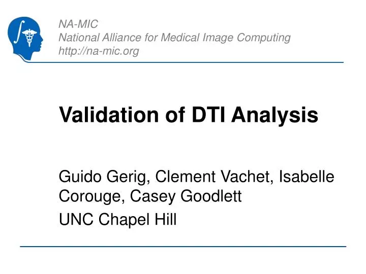 PPT - Validation of DTI Analysis PowerPoint Presentation, free download ...