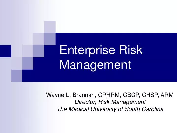 PPT - Enterprise Risk Management PowerPoint Presentation, free download ...