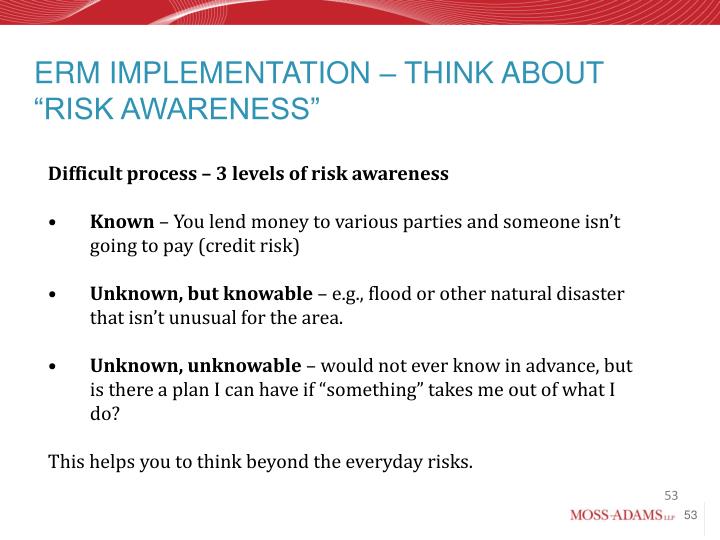 PPT - Enterprise Risk Management How Does ERM Apply to your Credit ...