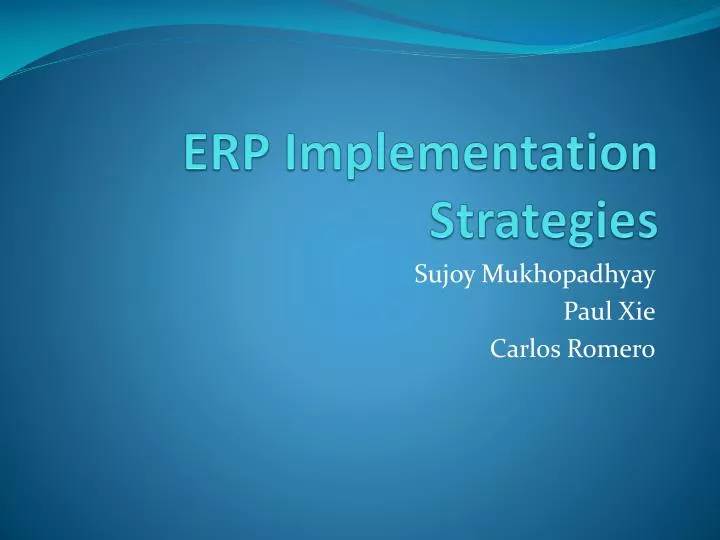 PPT - ERP Implementation Strategies PowerPoint Presentation, free ...