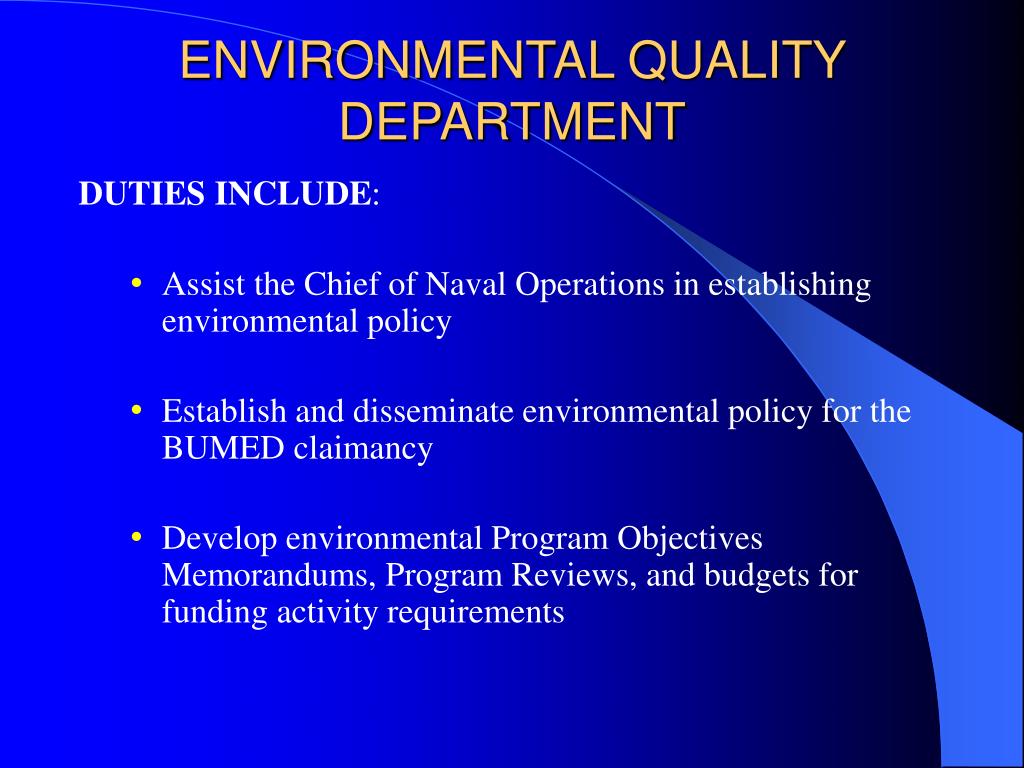 PPT - Environmental Quality Assurance and Compliance at Medical and ...