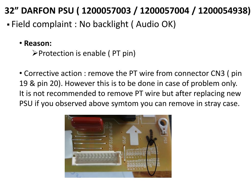 PPT - 32” DARFON PSU ( 1200057003 / 1200057004 / 1200054938) PowerPoint ...