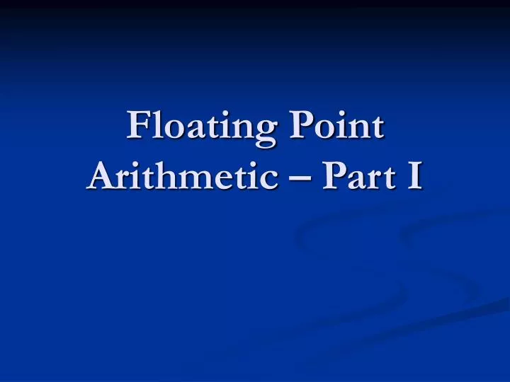 Floating Point
