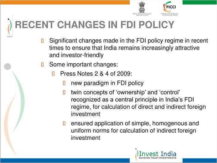 PPT - FDI POLICY IN INDIA PowerPoint Presentation - ID:6684902