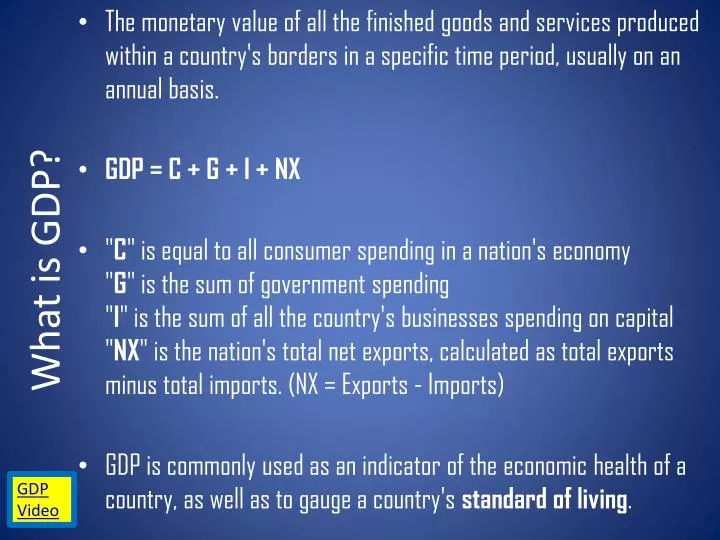 PPT - What is GDP? PowerPoint Presentation, free download - ID:6685396