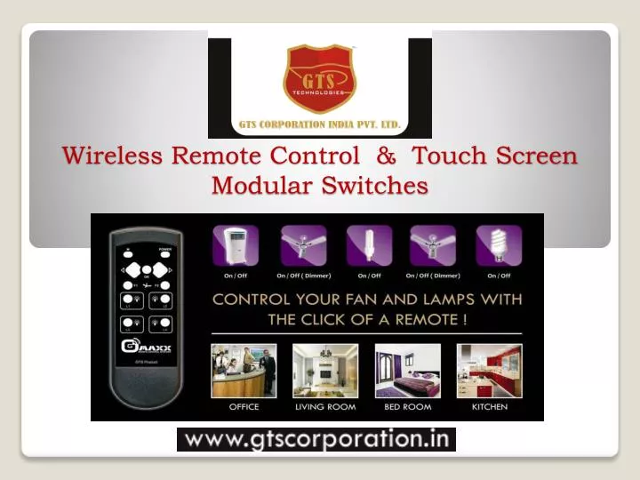 PPT - Wireless Remote Control & Touch Screen Modular Switches ...