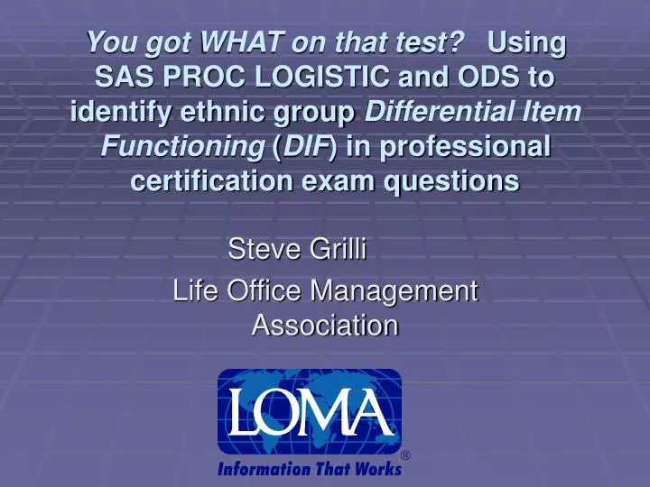 PPT - Steve Grilli Life Office Management Association PowerPoint ...