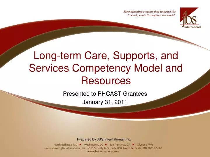 PPT - Long-term Care, Supports, and Services Competency Model and ...