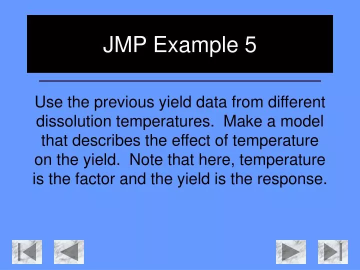 PPT - JMP Example 5 PowerPoint Presentation, free download - ID:6688153