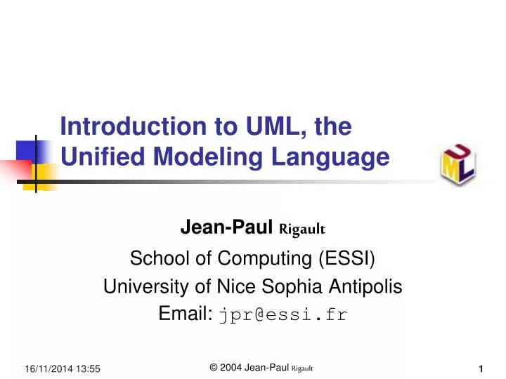 Ppt Introduction To Uml The Unified Modeling Language Powerpoint