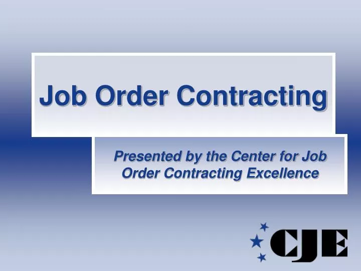 PPT - Job Order Contracting PowerPoint Presentation, free download - ID ...