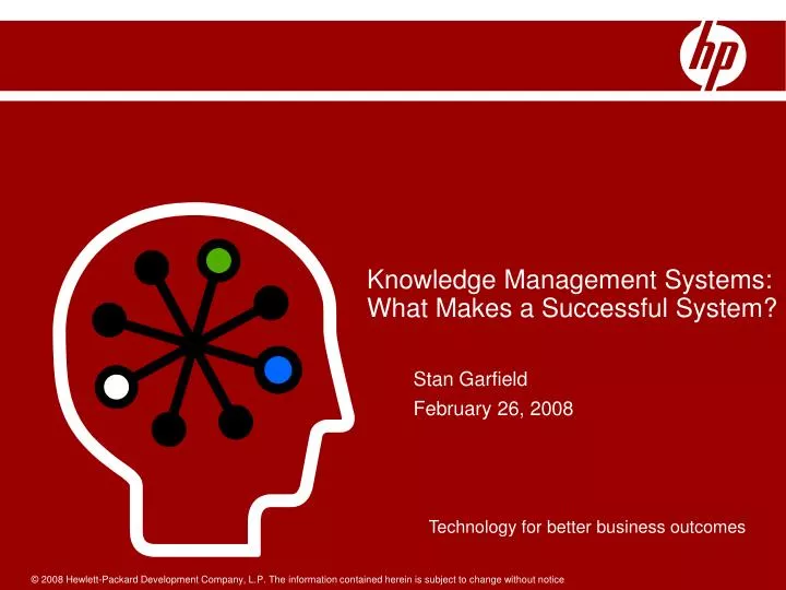 PPT - Knowledge Management Systems: What Makes a Successful System ...