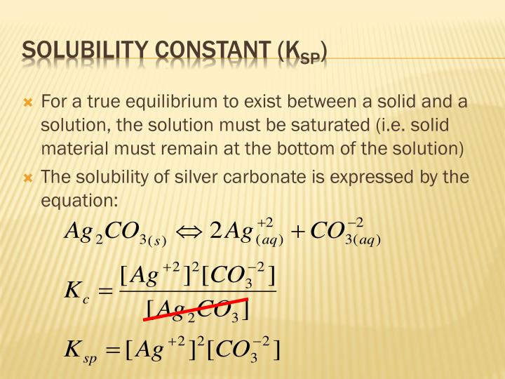 PPT - Determination of the solubility-product constant for a sparingly ...