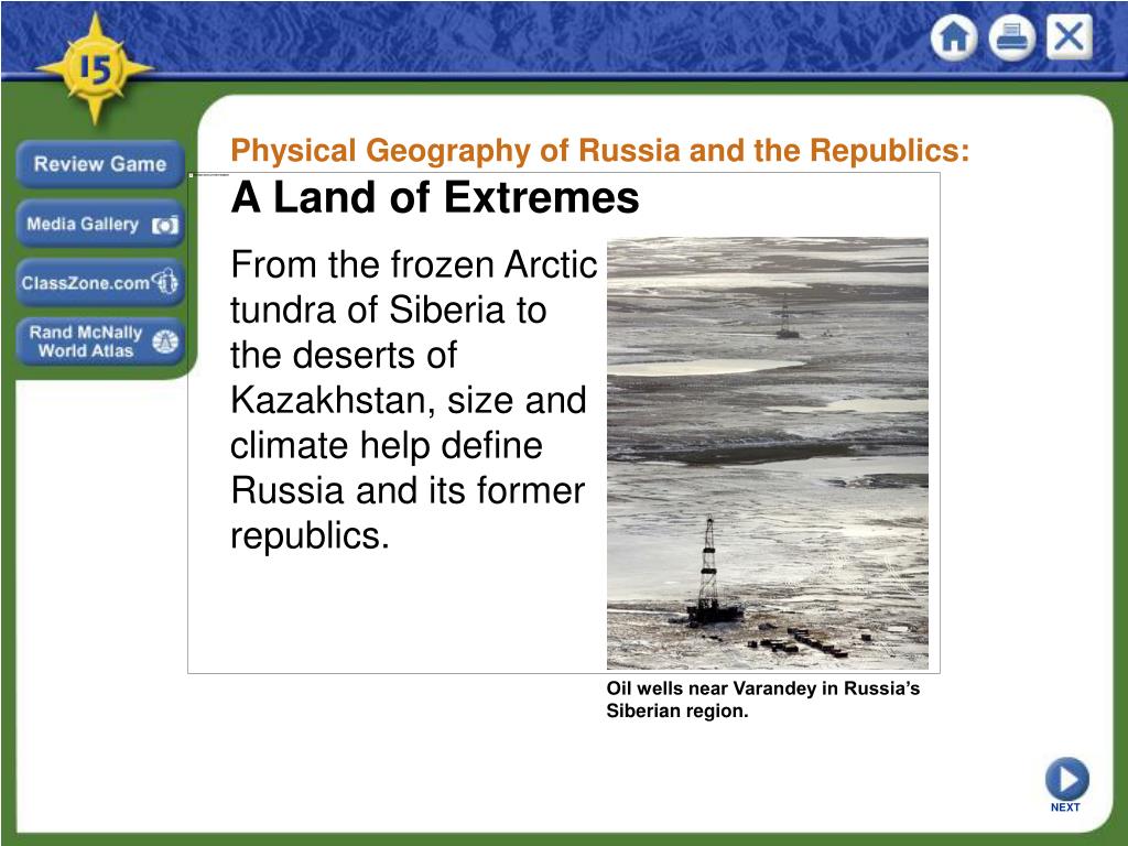 PPT - Physical Geography of Russia and the Republics: A Land of ...