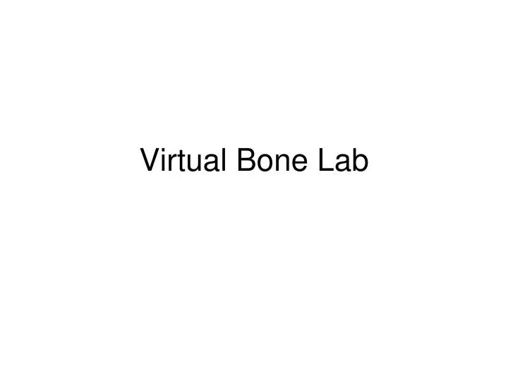 PPT - Virtual Bone Lab PowerPoint Presentation, free download - ID:6689522