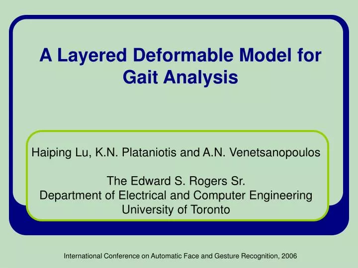 PPT - A Layered Deformable Model for Gait Analysis PowerPoint ...
