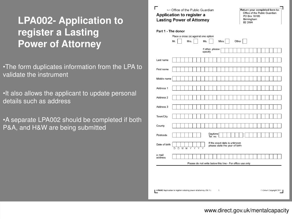 PPT - Lasting Powers of Attorney & Deputyships Office of the Public ...