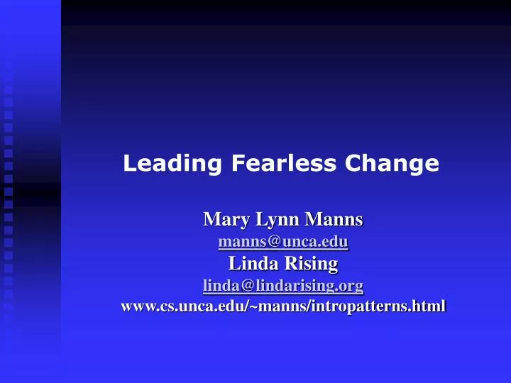 PPT - Leading Fearless Change PowerPoint Presentation, free download ...