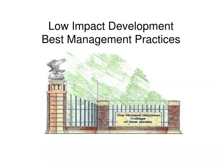 PPT - Low Impact Development Best Management Practices PowerPoint ...