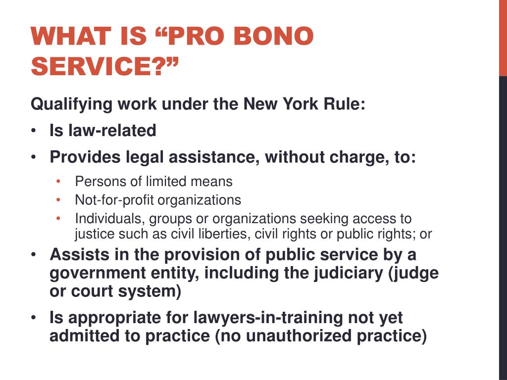 PPT - New York state Bar Pro Bono requirement PowerPoint Presentation ...