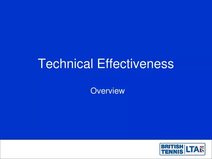 PPT - Technical Effectiveness PowerPoint Presentation, free download ...