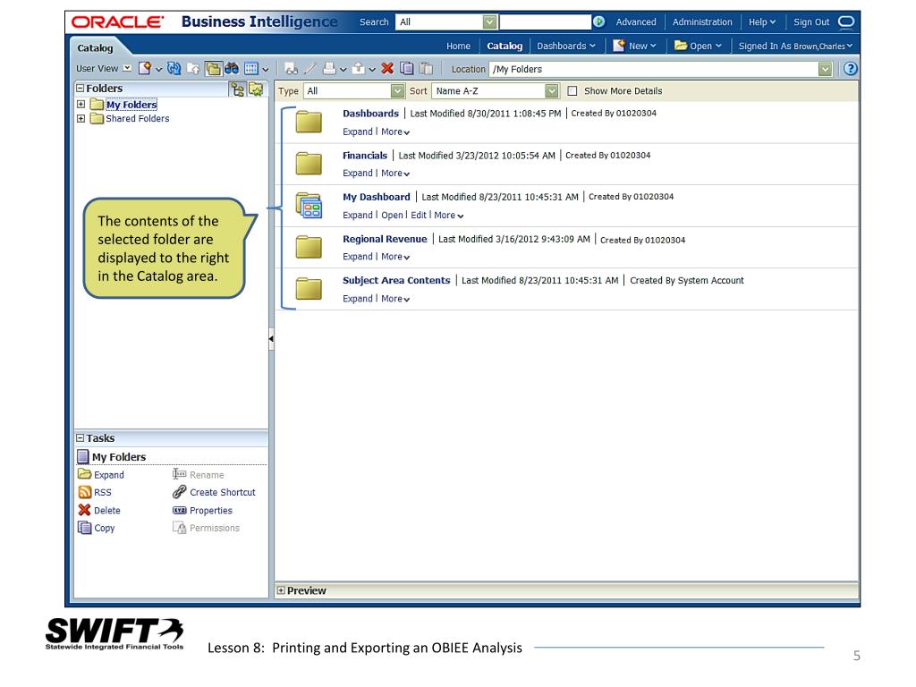 Ppt Introduction To Obiee Powerpoint Presentation Free Download