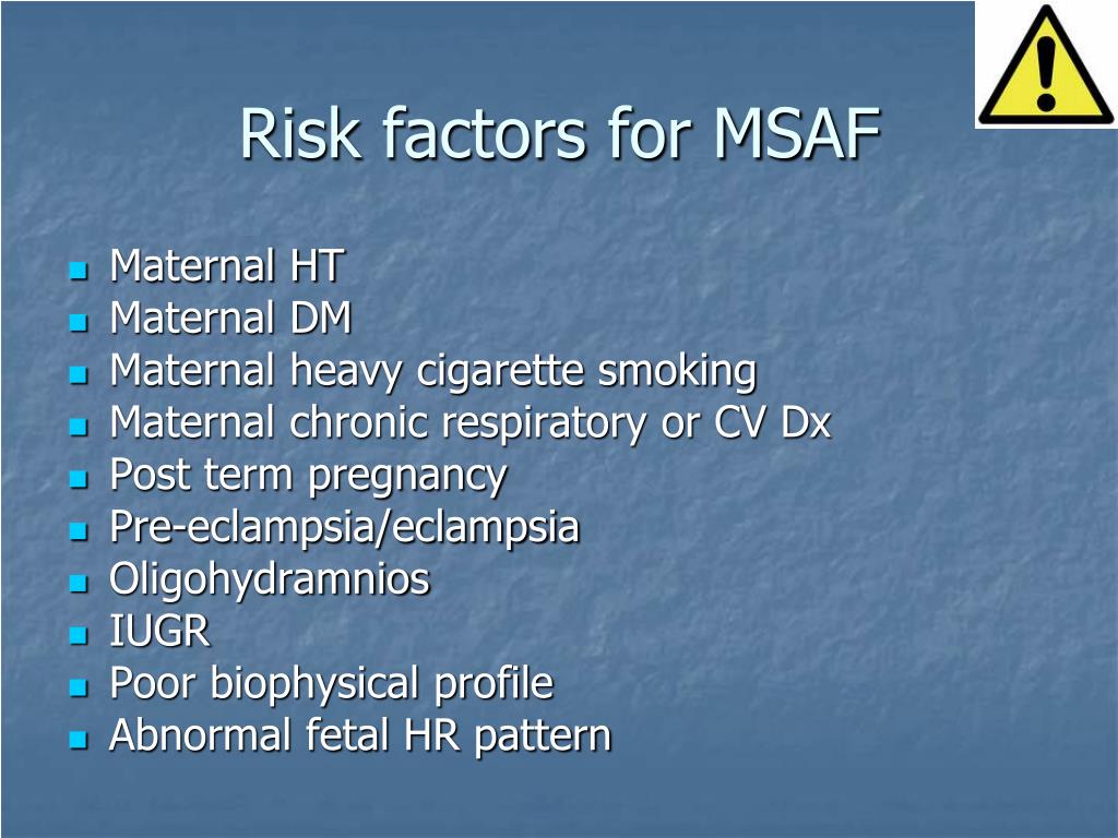 PPT - Meconium-stained amniotic fluid (MSAF) Pediatrics point of view ...