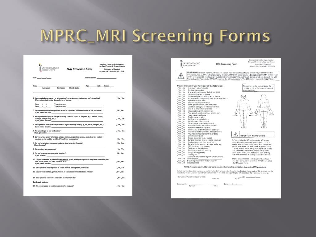 PPT - RESEARCH MRI Safety Training CBIR University of Maryland Center ...